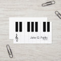 Black and White Musician Piano Business Card | Zazzle