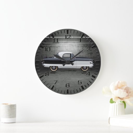 Black and White Nash Metropolitan Large Clock | Zazzle