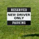Black and White New Driver Reserved Parking Sign | Zazzle