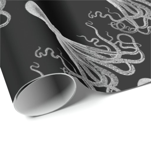 Black and white octopus wrapping paper | Zazzle