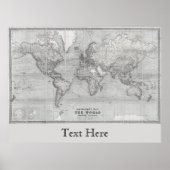 Black And White Old World Map Bartholomew's Chart | Zazzle