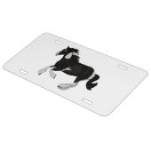 Black and White Paint Pinto Gypsy Vanner Horse License Plate | Zazzle