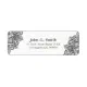 Black and white paisley corner frame label | Zazzle