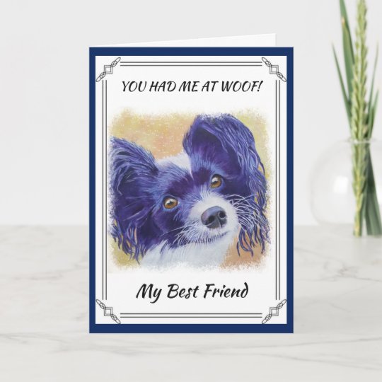 BLACK AND WHITE PAPILLON CARD | Zazzle.com