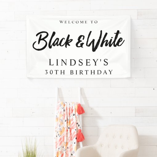 Black and White Party Banner | Zazzle