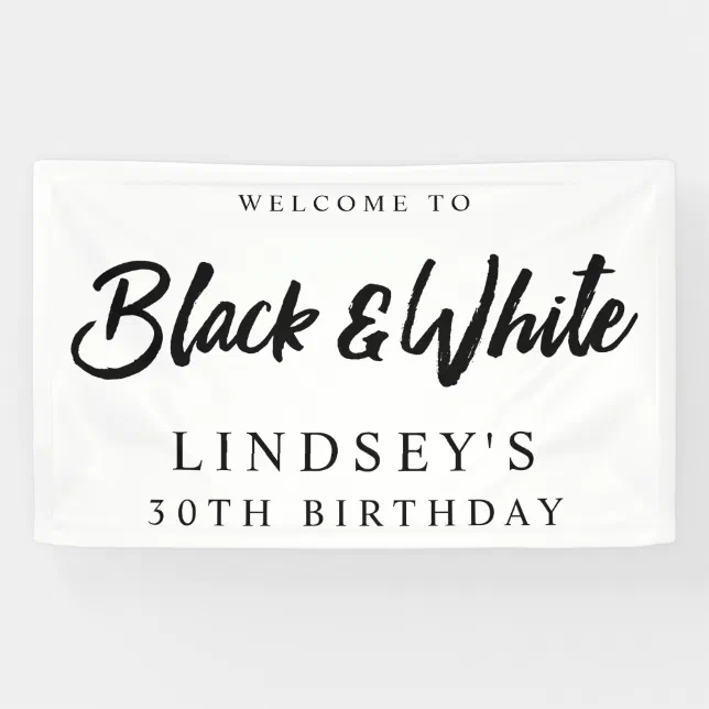 Black and White Party Banner | Zazzle