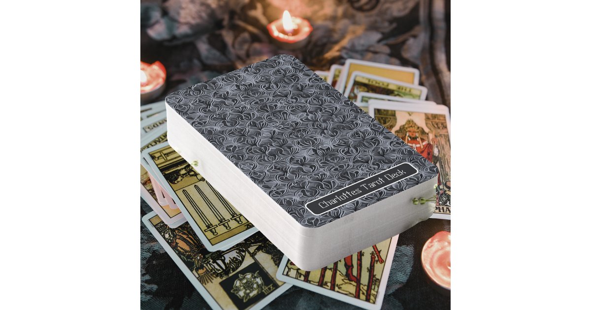 Black And White Patten Name Tarot Cards | Zazzle