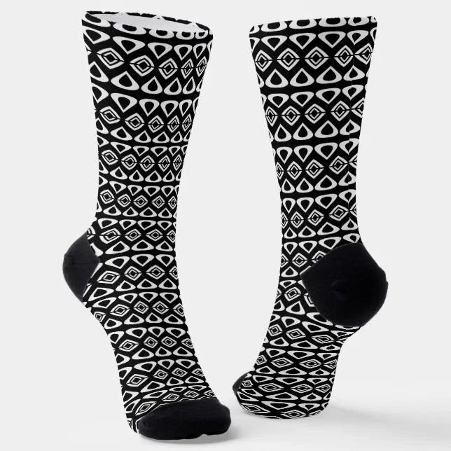 Black and White Pattern Socks | Zazzle