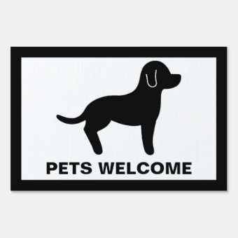 Black And White Pets Welcome Sign | Zazzle