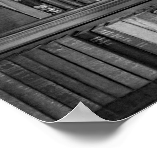 Black And White Photo Vintage Books Poster | Zazzle