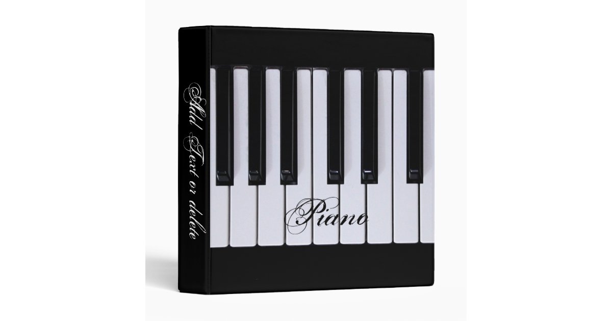 Black and White Piano Binder | Zazzle
