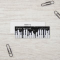 black and white piano mini business card | Zazzle