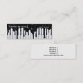 black and white piano mini business card | Zazzle