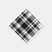 Black and White Plaid Paper Napkins | Zazzle
