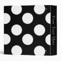 Black and White Polka Dot 3-Ring Binder | Zazzle