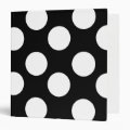 Black and White Polka Dot 3-Ring Binder | Zazzle