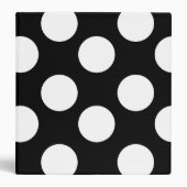Black and White Polka Dot 3-Ring Binder | Zazzle