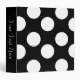 Black and White Polka Dot 3-Ring Binder | Zazzle