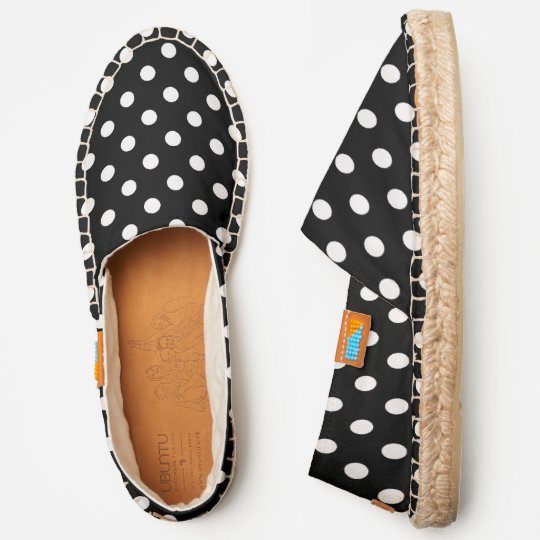 Black and White Polka Dot Fun Classic Custom Espadrilles | Zazzle.com