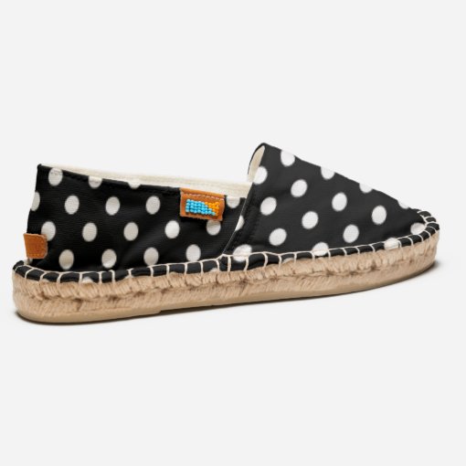Black and White Polka Dot Fun Classic Custom Espadrilles | Zazzle