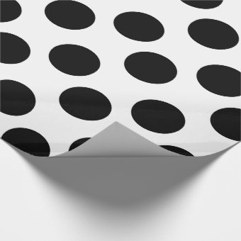 Black and White Polka Dot Gift Wrapping Paper | Zazzle