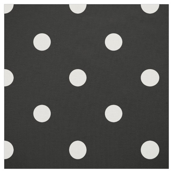 Modern Black and White Dalmatian Spots Pattern Fabric | Zazzle