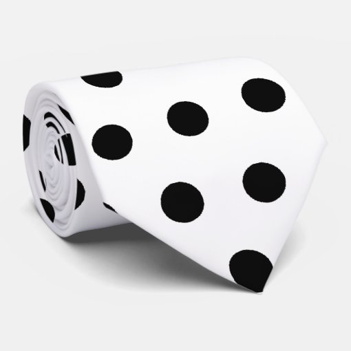 Black and White Polka Dot Pattern. Spotty. Tie | Zazzle