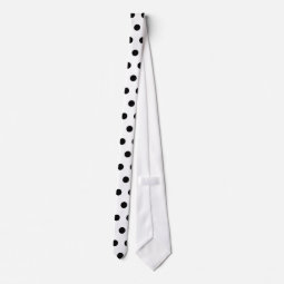 Black and White Polka Dot Pattern. Spotty. Tie | Zazzle