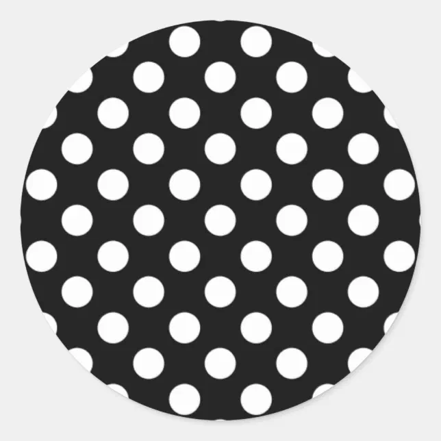 Black and White Polka Dot Sticker | Zazzle