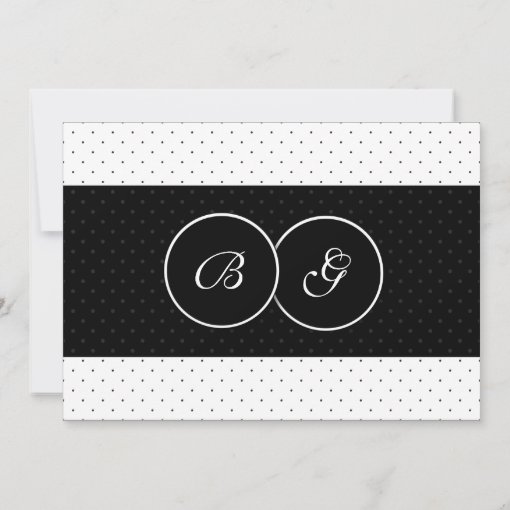 Black and white Polka Dot Wedding Invitation | Zazzle