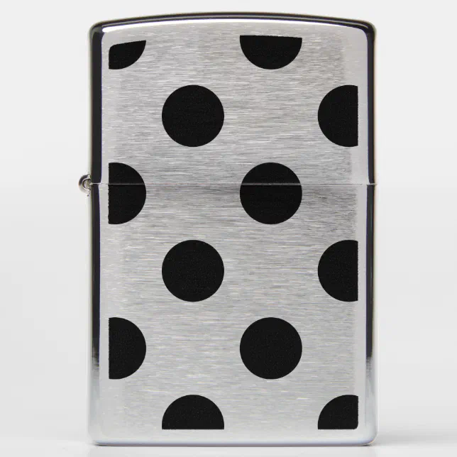 Black and White Polka Dot Zippo Lighter | Zazzle