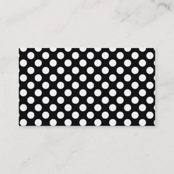 Black and White Polka Dots; Chalkboard look Business Card | Zazzle