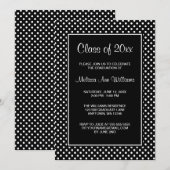 Black and White Polka Dots Graduation Announcement | Zazzle