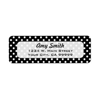 Black and White Polka Dots Label | Zazzle