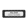 Black and White Polka Dots Label | Zazzle