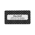 Black and White Polka Dots Label | Zazzle