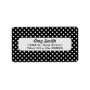 Black and White Polka Dots Label | Zazzle