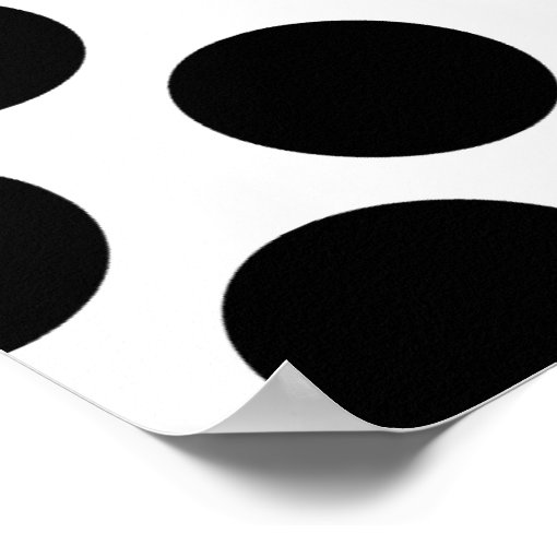 Black and White Polkadot pattern Poster | Zazzle