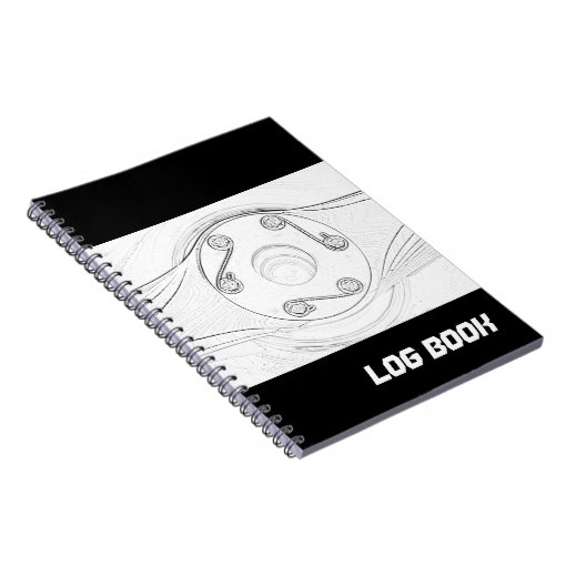 Black and White Propeller Flight Log Book | Zazzle