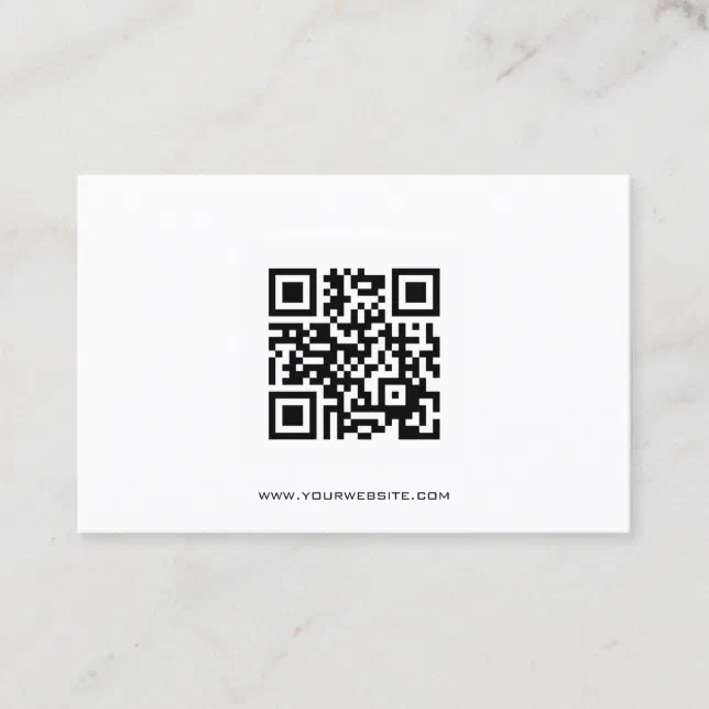 Black and White QR Code Consultant Business Card | Zazzle