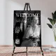 Black and white QR code magazine cover wedding Foam Board | Zazzle