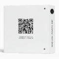 Black and White QR Code Your Logo Here Business 3 Ring Binder | Zazzle