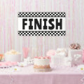 Black and white Racing Finish Line Banner | Zazzle