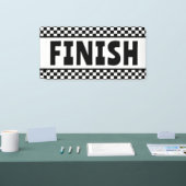 Black and white Racing Finish Line Banner | Zazzle