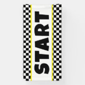 Black and white Racing START Line Banner | Zazzle
