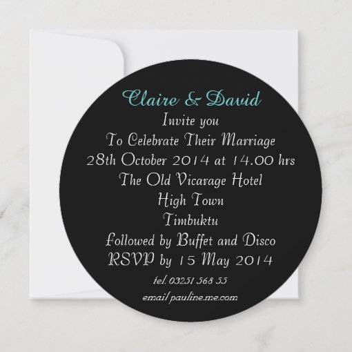 Black and White Retro Vinyl Record Music Theme Invitation | Zazzle