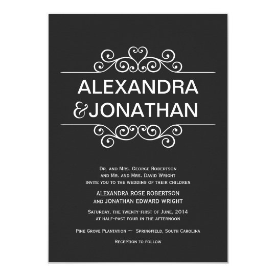 Black and White Rustic Wedding Invitations | Zazzle.com