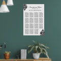 Black and White Seating Arrangement Poster | Zazzle