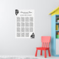 Black and White Seating Arrangement Poster | Zazzle