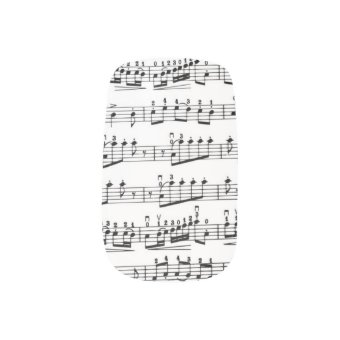 Black and White Sheet Music Minx Nails Minx Nail Art | Zazzle